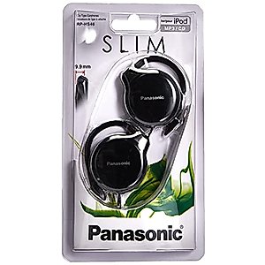 Panasonic- Rp-hs46e-k Slim Clip On Earphone - Black