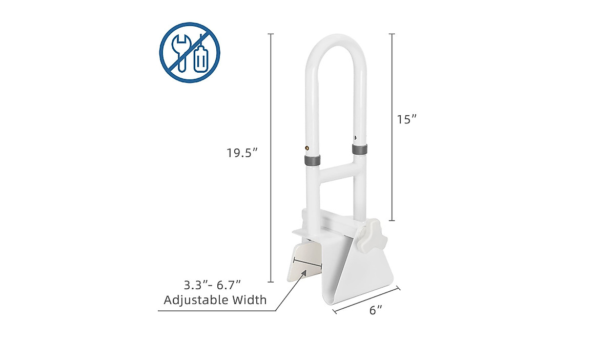 HEPO Adjustable Grab Bars for Elderly Bathroom Safety