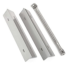 Napoleon 1 Burner and 2 Sear Plates Stainless Steel Replacement Part Set for the Rogue Series Prestige 500 Propane Grills, Silver