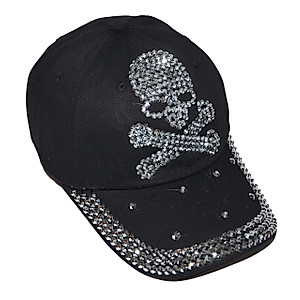 Popfizzy Skull Hats for Women, Skull Cap Women, Skull Baseball Cap, Skull Accessories Women, Skull Clothes Women, Skull Gifts