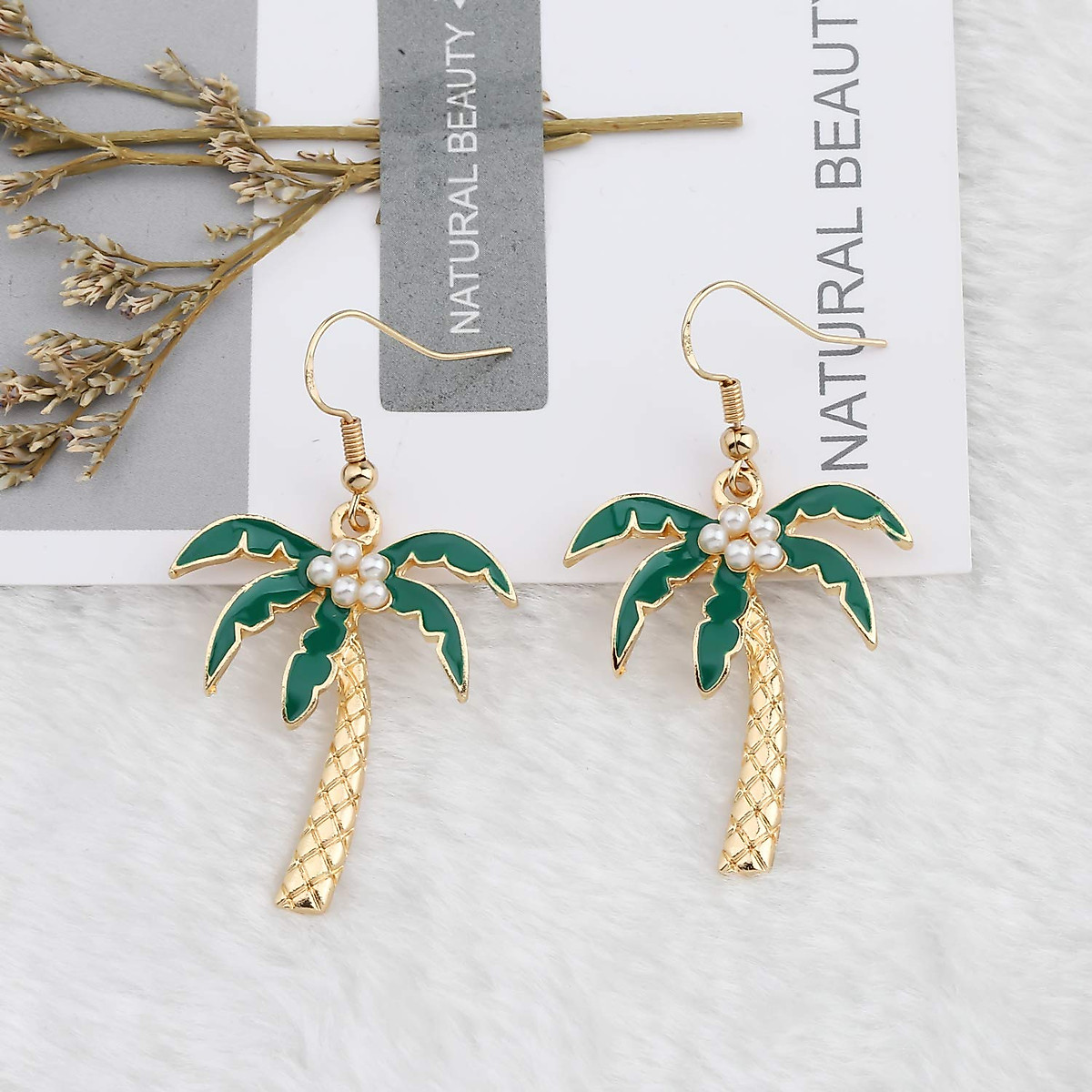 MYOSPARK Coconut Palm Tree Dangle Earring Summer Holiday Hawaii Gift Beach Theme Jewelry Earrings for Women (Coconut Earring)