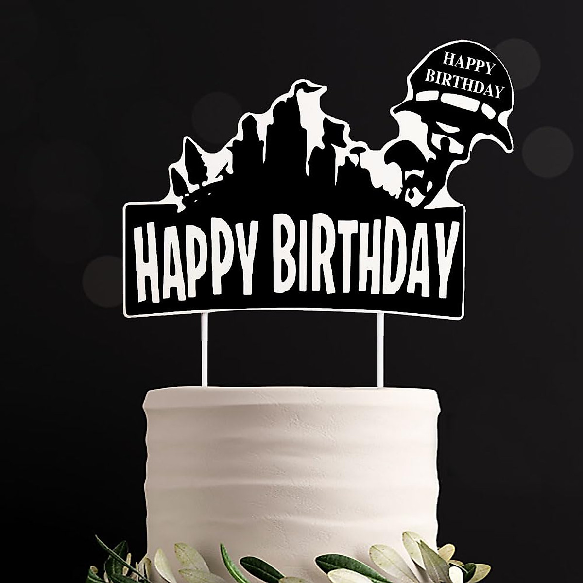 Auteby Happy Birthday Cake Topper - Video Game Birthday Party Cake Decorations Party Supplies