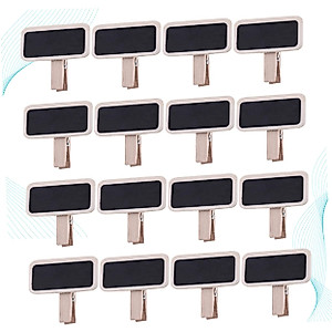 50pcs Mini Blackboard Wooden Clips Blackboard for Kids Message Board Small Blackboard