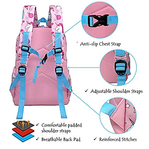 POWOFUN Kids Backpack School Bag Children Water-Resistant Cute Cartoon Travel Rucksack Backpack For Kindergarten Boys Girls with Chest Buckle