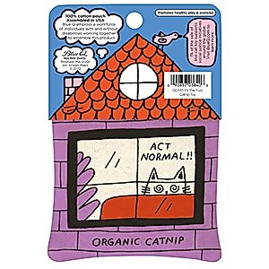 Blue Q Busted! Oh Shit, It's The Fuzz! Catnip Cat Toy. Premium Organic Catnip Grown in The USA, 100% Cotton Pouches, Kitty Graphics Sure to Delight Every Cat-Keeper.