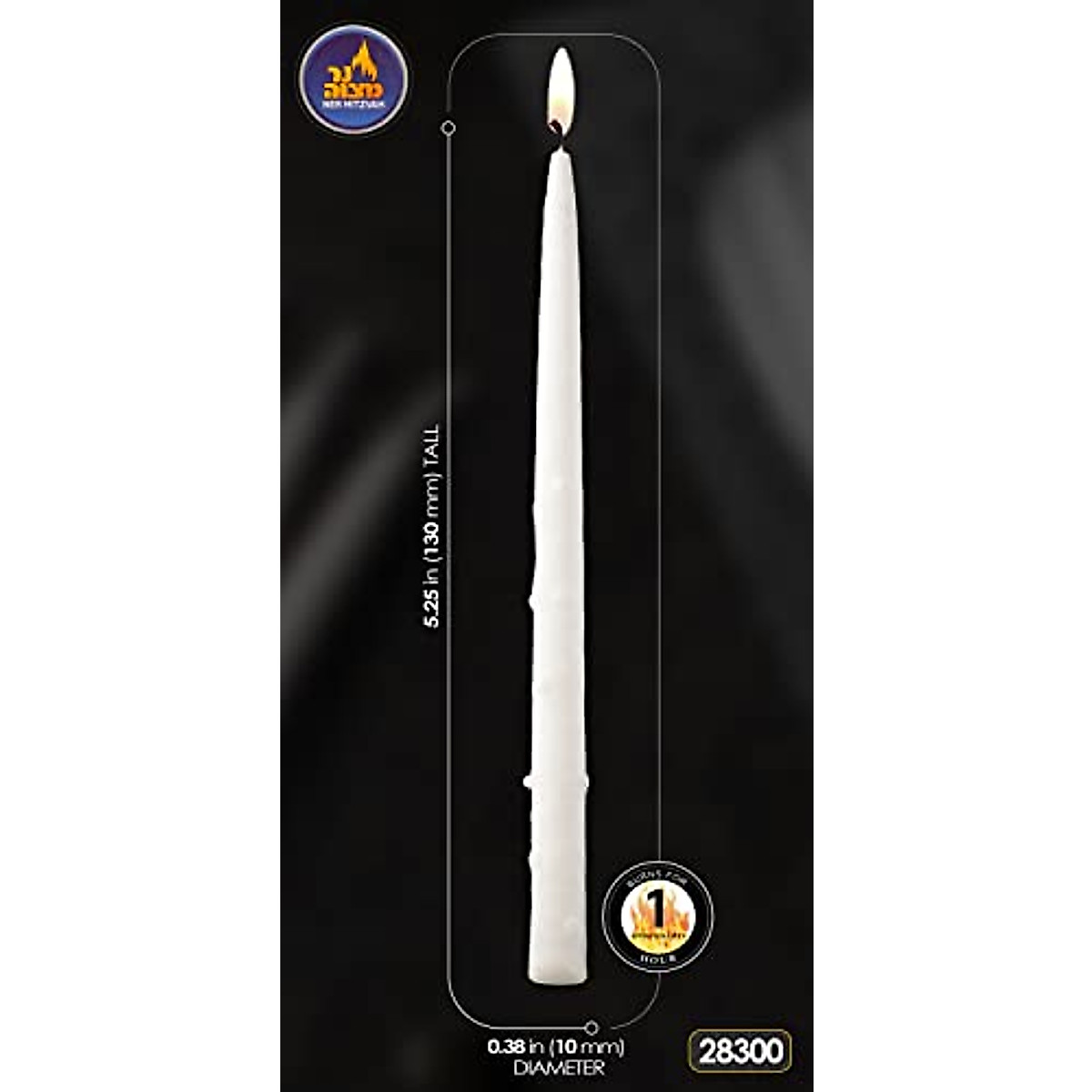 Dripless Chanukah Candles Standard Size - Textured White Hanukkah Candles - Fits Most Menorahs - Premium Quality Wax - 45 Count for All 8 Nights of Hanukkah - by Ner Mitzvah