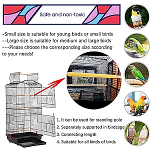 20Pcs Sand Perch Covers for Bird - 7.5" Bird Perchs Bird Stand Bird Cage Accessories Natural Wood Perch Platform Paw Grinding Stick for Parakeets, Lovebirds, Parrotlets, Canaries