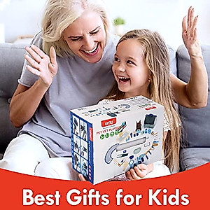 UMU Doctor Kit for Kids, Wooden Pretend Play 37 Pcs Pet Care Play Set Doctor Playset for Toddlers, Montessori Toys Dentist Kit for 3-8 Years Old Boys and Girls