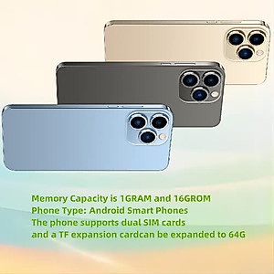 EVRIO Unlocked Phone，s88u，Android Smartphone ，Dual SIM Card，1GB RAM ，16GB ROM，Only Supports Dual SIM Card Frequency Band of 3GWCDMA ：850/2100MHZ，6.11 inch Screen9(Blue)