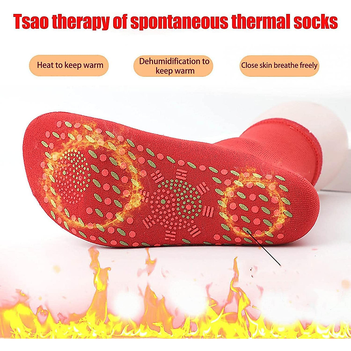 LAZGET 3 Pair Afiz Tourmaline Slimming Health Sock, AFIZ Tourmaline Health Sock, Tourmaline Lymphvity Slimming Health Sock, Tourmaline Self-Heating Socks for Men Women Unisex, (6 Pairs colors)