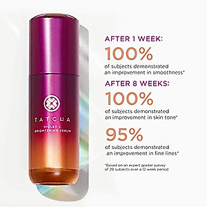 TATCHA Violet-C Brightening Serum | 20% Vitamin C + 10% AHAs | Pure Ingredients to Help Soften & Smooth for More Radiant, Even-Toned Skin | 1 oz