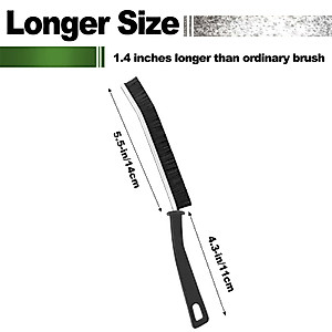 Hard Bristle Crevice Cleaning Brush, Crevice Cleaning Brush | Extra Strong & Long| Gap Cleaning Brush, Hard-Bristled Brush Set, Hand Bristled Stiff Bristle Cleaning Brush with Long Handle（4 pcs）