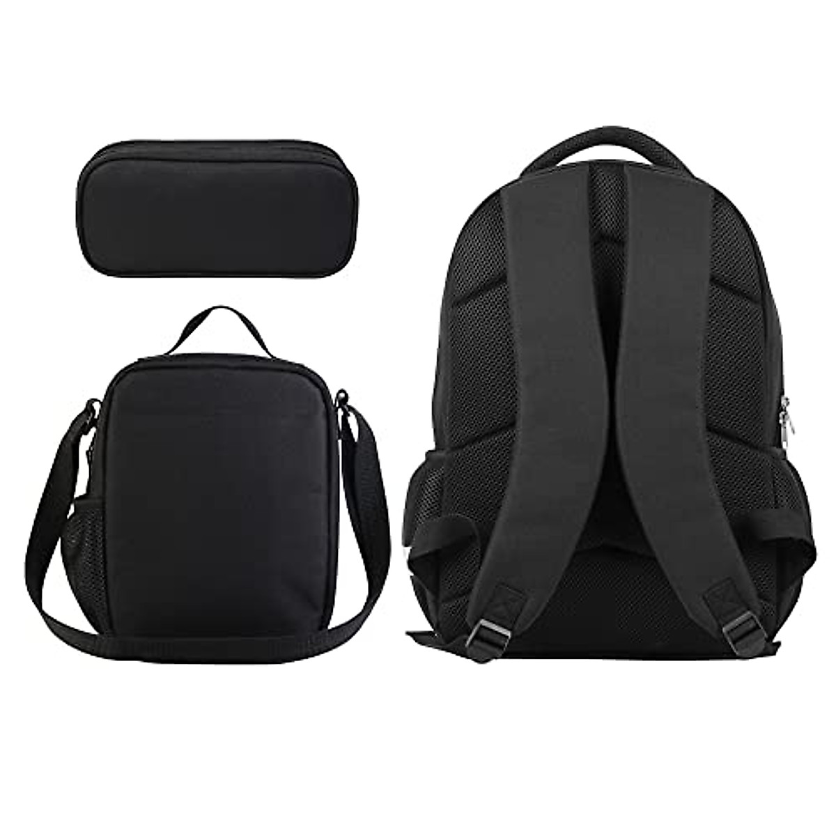 RTBBCKS Boys Backpack and Lunch Box,Set of 3 Unique Baseball Patterns Perfect for Kids