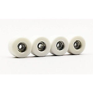 SAIKOOWA 4pcs Apex 68D Urethane Fingerboard Wheels,7.5mm Diameter -ABEC-9 Ultra Spin Chrome Steel Bearings with 1pcs Fingerboard Tool (White)