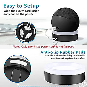 FUQINTOP Dot 4th/5th Generation Stand, Table Holder Mount with Light Guide, Enhance Light Effect, Space-Saving Dot 4/5 Accessories with Cable Management, Black