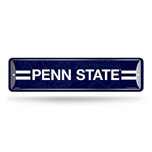 Rico Industries NCAA Penn State Nittany Lions Home Décor Metal Street Sign (4" x 15") - Great for Home, Office, Bedroom, & Man Cave - Made