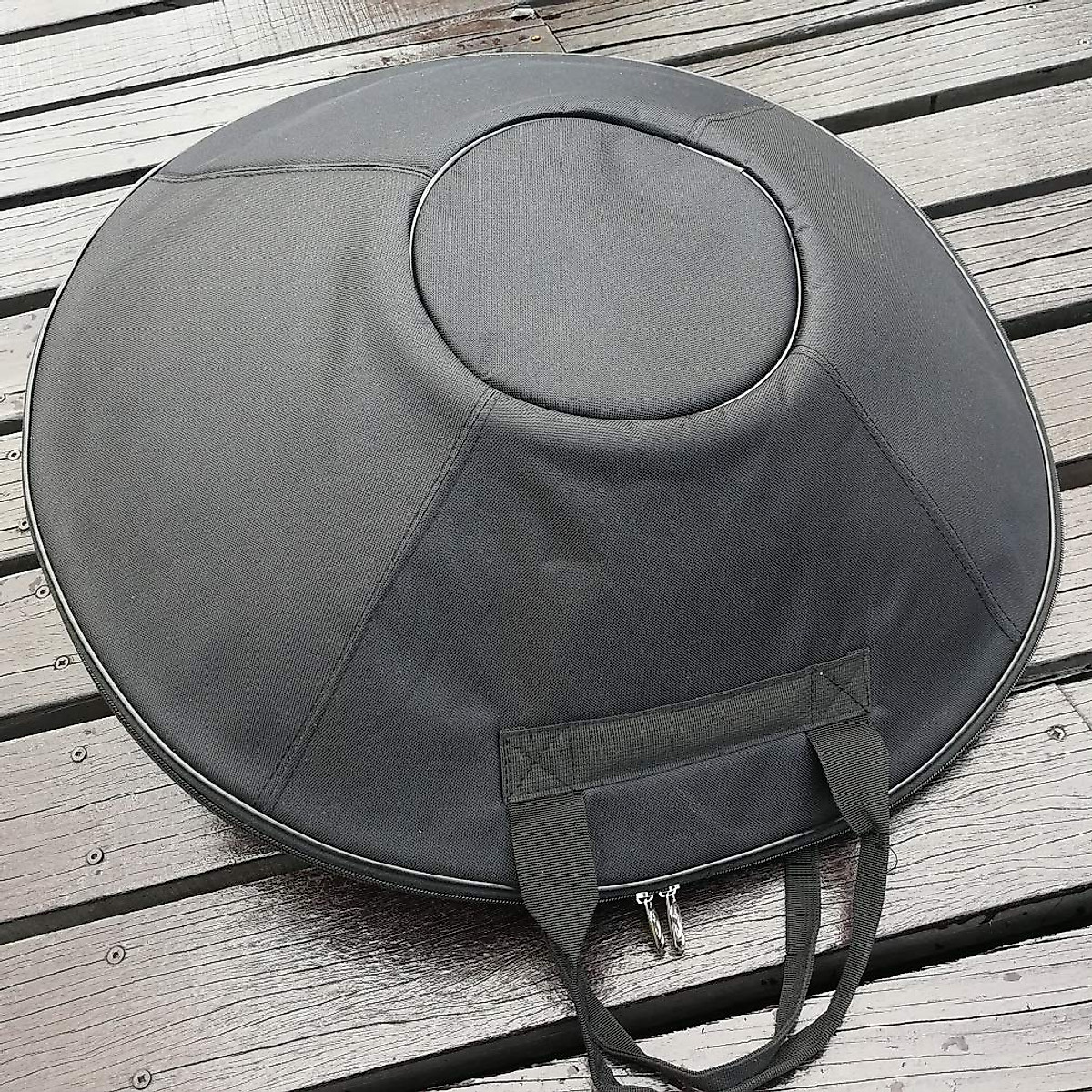 Professional 25inch Inner HANDPAN Case 23inch HandPan Bag Shoulders Hand-held Steel Tongue Drum Bag HandPan Box Composite Leather Shock Absorption Backpack (23inch Basic Black HandPan Bag)