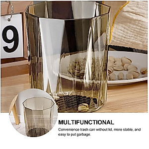 VOSAREA Trash Can Wastebasket Plastic Office Tabletop Trash Can Garbage Container Bin Rubbish Can Paper Basket Office Organizer for Home Office Bedroom Bathroom