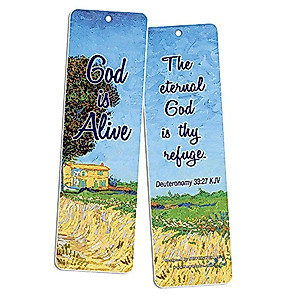 Favorite Bible Verses Bookmarks King James Version KJV (12-Pack) - Reassuring us with God's Message of Love and Hope - Prayer Cards Religious Christian Gift to Encourage Men Women Teens Boys Girls Kid