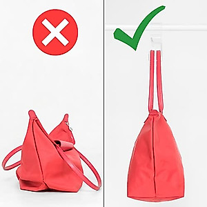 Purse Hanger Organizer for Closet 3 Pack - Durable Luxury Acrylic Holder for Handbag Tote Bag Satchel Backpack Crossover - Holds Up to 66Lbs – Easy to Clean, No Tools Required
