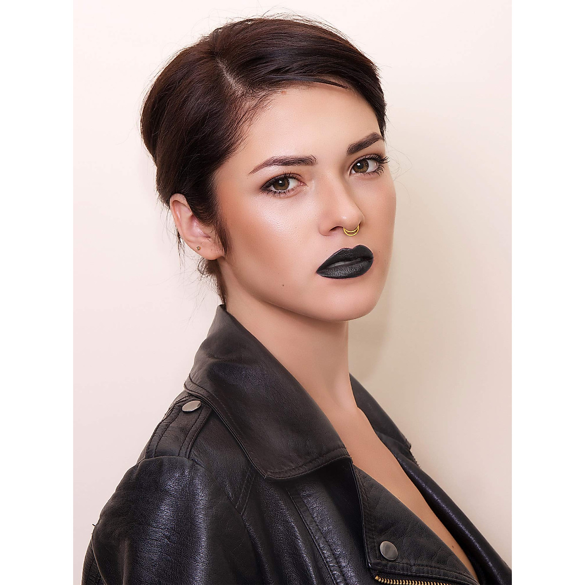 Gejoy 18 Pieces 20 G Moon Nose Ring Surgical Steel Septum Ring for Cartilage Helix Ear Piercing, 3 Sizes, 6 Colors