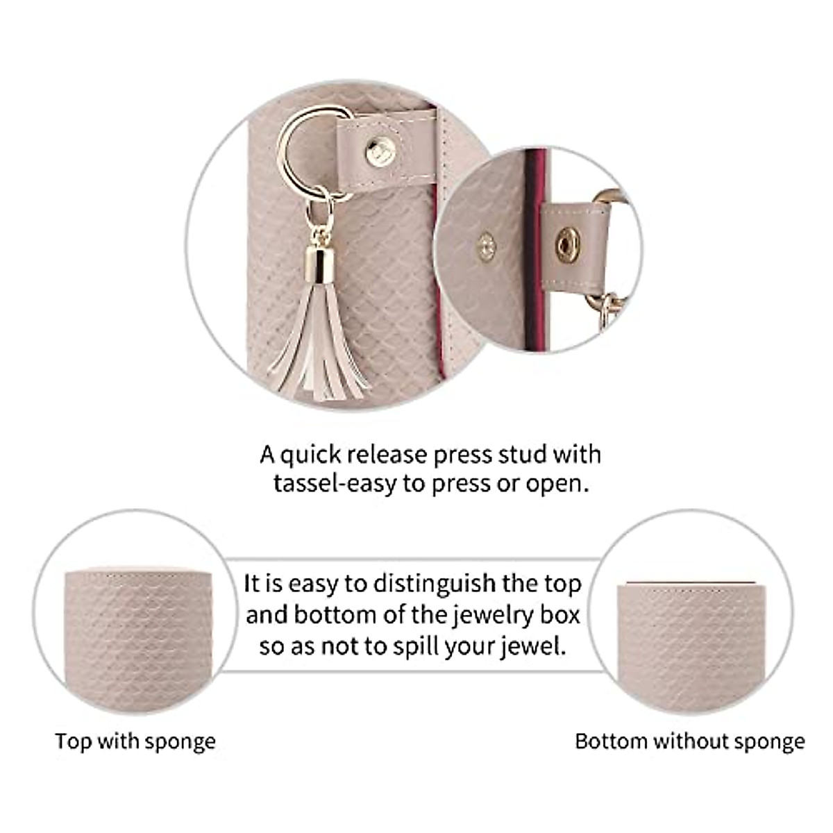 Vlando Viaggio Small Jewelry Case Box, Travel Essential Accessories for Women, Gifts for Travelers Couples Mom Friends