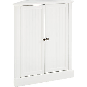 Crosley Furniture Shoreline Stackable Corner Pantry, White