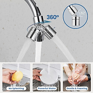 Airuida Wall Mount Bathtub Faucet Chrome Polish with Handheld Shower Chrome Polish Wall Mount Kitchen Sink Faucet 8 Inch Center