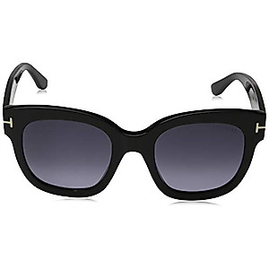 Tom Ford FT0613 01C Shiny Black Beatrix Square Sunglasses Lens Category 3 Lens, 52-22-140
