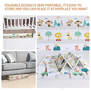 NuoPeng Foldable Baby Play Mat Crawling Mat Kids Folding Mat Large XPE Foam Portable Lightweight Waterproof Double Side Indoor or Outdoor Using Non Toxic for Babies, Infants, Toddlers