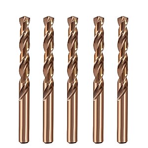 HSS Cobalt Drill Bit Set 29/64 Inch 5Pcs M35 Co Twist Jobber Length Steel Metal Drill Bits