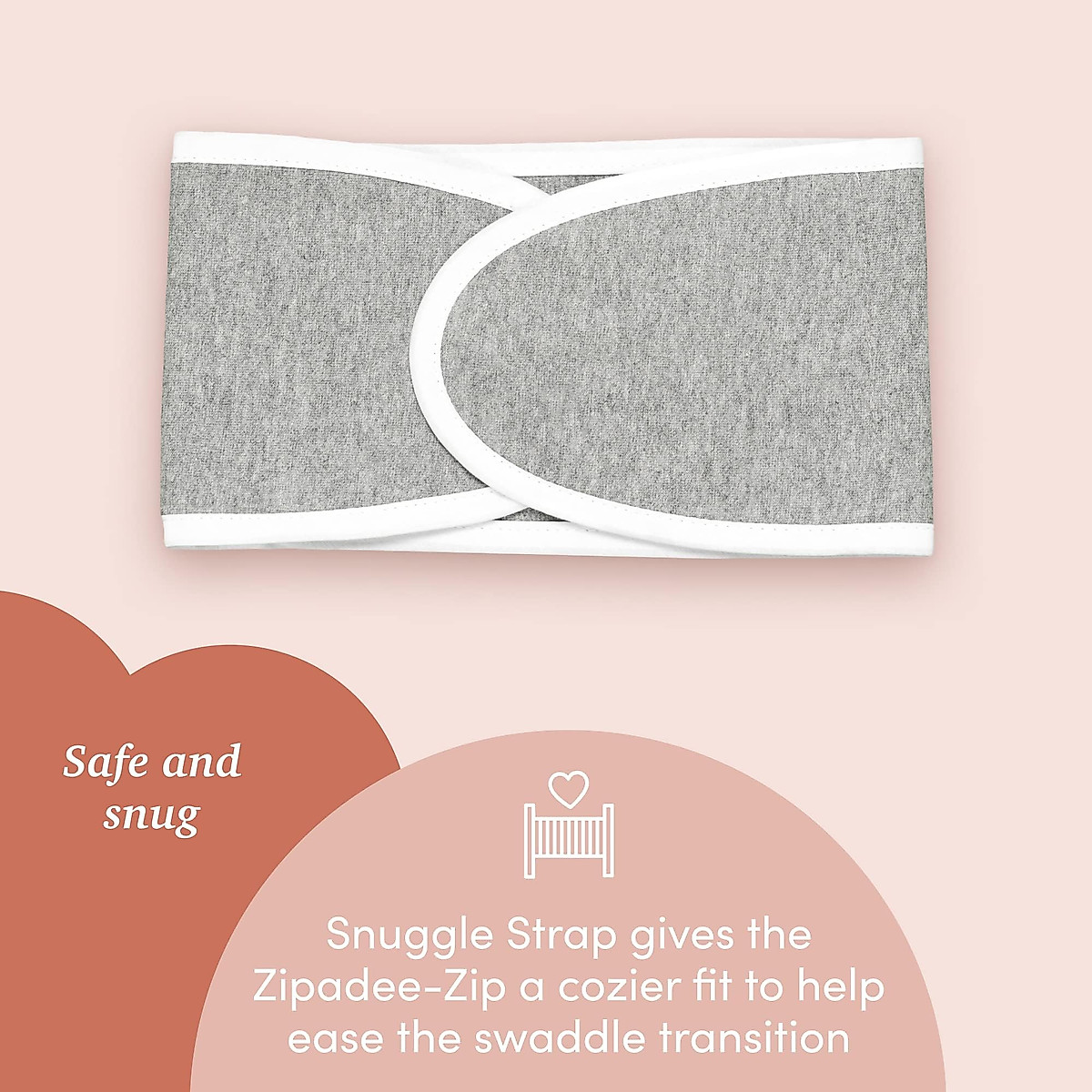 SleepingBaby Zipadee-Zip Transition Swaddle and Snuggle Strap Bundle - Baby Swaddling Blanket with Zipper - Wearable Blanket - Goodnight Moon, Small (4-8 Month)