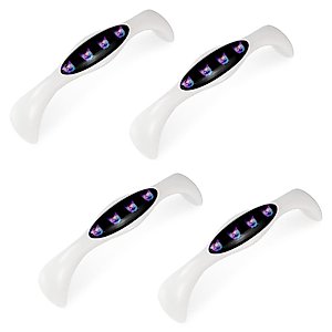 RODAILYCAY Cat 4 Packs Kitchen Drawer Pulls, Crystal Glass Cabinet Handles Pulls, Cupboard Door Knobs, Kitchen Hardware Pulls for Dresser Drawers