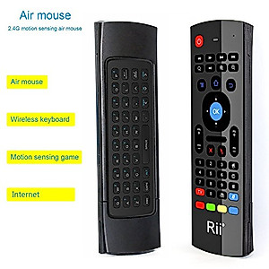 Rii MX3 Multifunction 2.4G Fly Mouse Mini Wireless Keyboard & Infrared Remote Control & 3-Gyro + 3-Gsensor for Google Android TV/Box, IPTV, HTPC, Windows, MAC OS, PS3