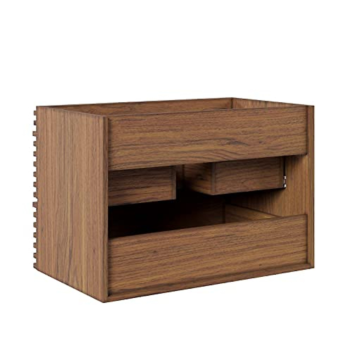 Modway Render 30" Wall-Mount Bathroom Vanity in Walnut - Sink Basin Not Included