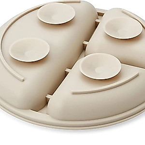 PandaEar 2 Pack Toddler Plates Silicone Suction Plates for Baby Kids| Divided Unbreakable Baby Feeding Plate, Non-Slip, Non-Toxic, BPA Free, Dishwasher and Microwave Safe