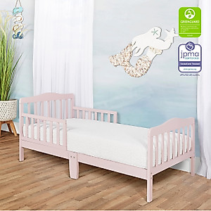 Dream On Me Classic Design Toddler Bed in Pink, Greenguard Gold Certified