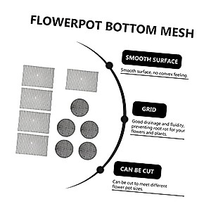 HANABASS 10pcs Bottom Mat Screens Cushion Pads Drainage Hole Anti Pad Cushions Breathable Loss Gaskets Flowerpot Shop Gasket DIY Square Mesh Bonsai Flower Garden Pot Plant Screen Net Mats