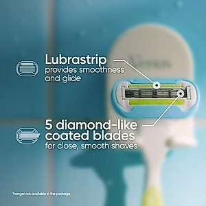 Gillette Venus Extra Smooth Womens Razor Blade Refills, 6 Count, Designed for a Close, Smooth Shave, light blue