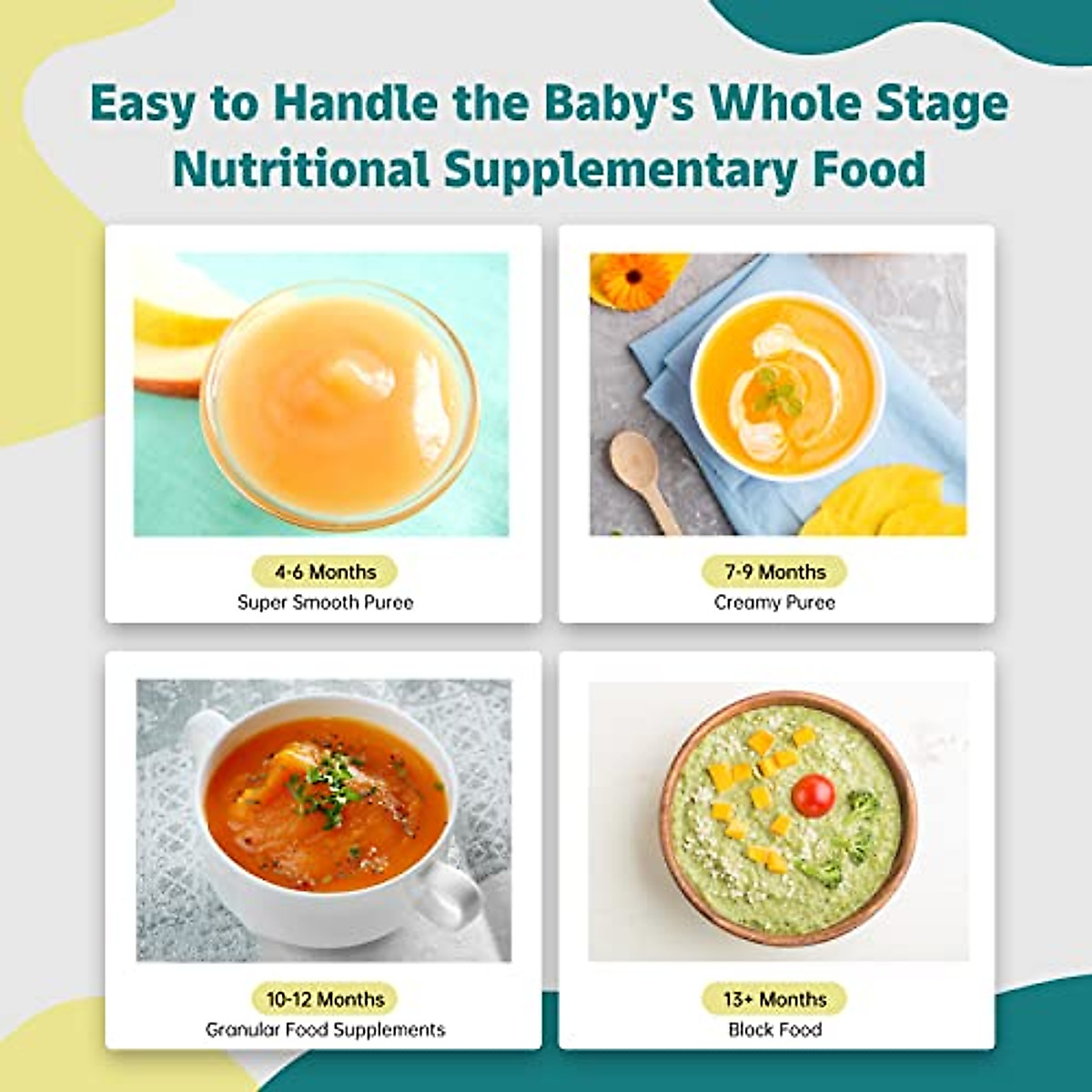 Baby Food Maker, 17 in 1 Set for Baby Food, Fruits, Meat, Baby Food Processor with Baby Food Containers, Baby Plates, Silicone Spoon, Baby Bibs, Baby Food Feeder Pacifier Baby Essentials Gift Set