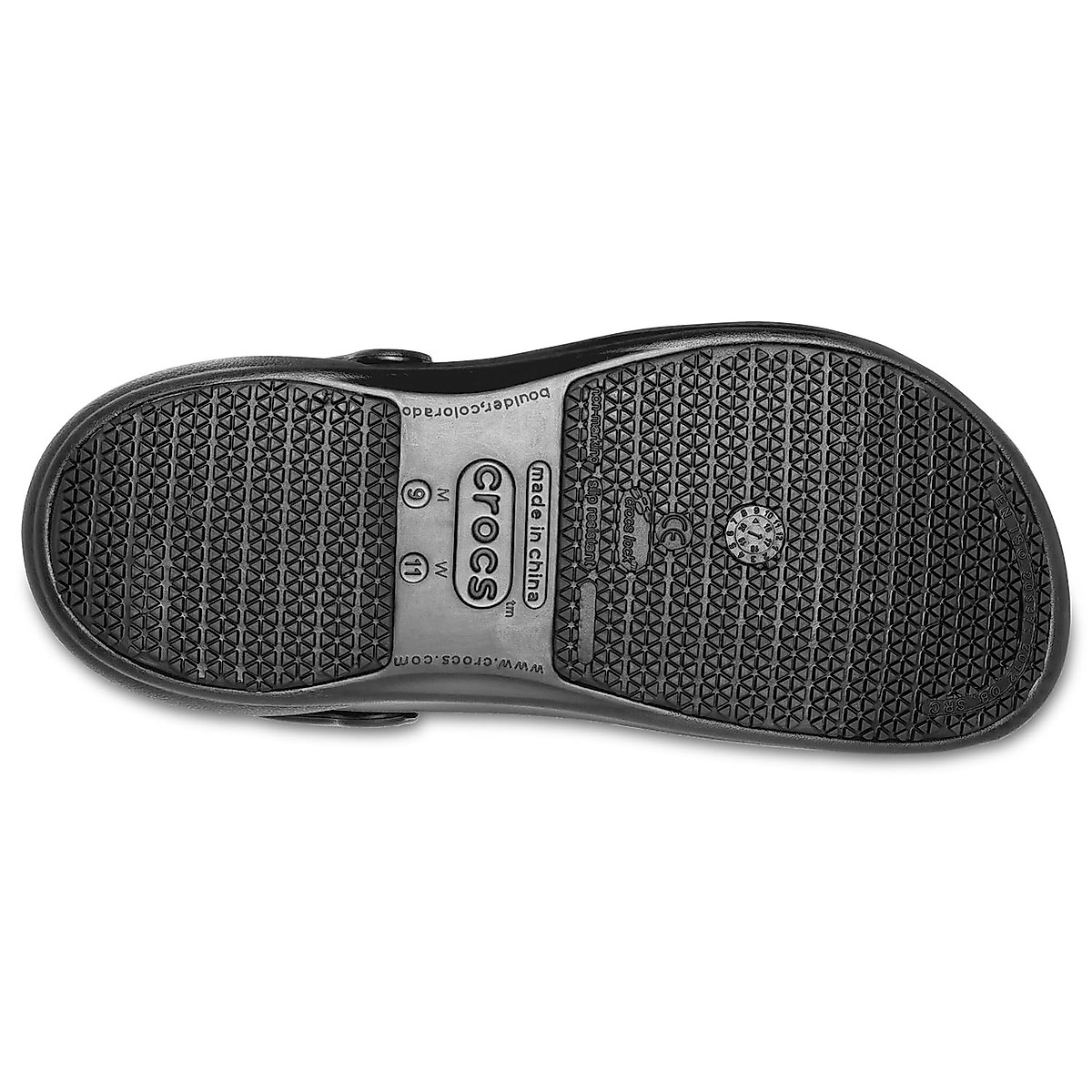 Crocs Unisex-Adult Bistro Clog, Slip Resistant Work Shoe, Black, 16 Women/14 Men