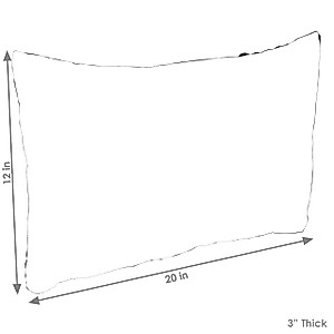 Sunnydaze Indoor and Outdoor Decorative Lumbar Pillows with Zipper Closures and Inserts - 12 x 20 Inch Rectangular Throw Pillows - Weather-Resistant Polyester - Navy