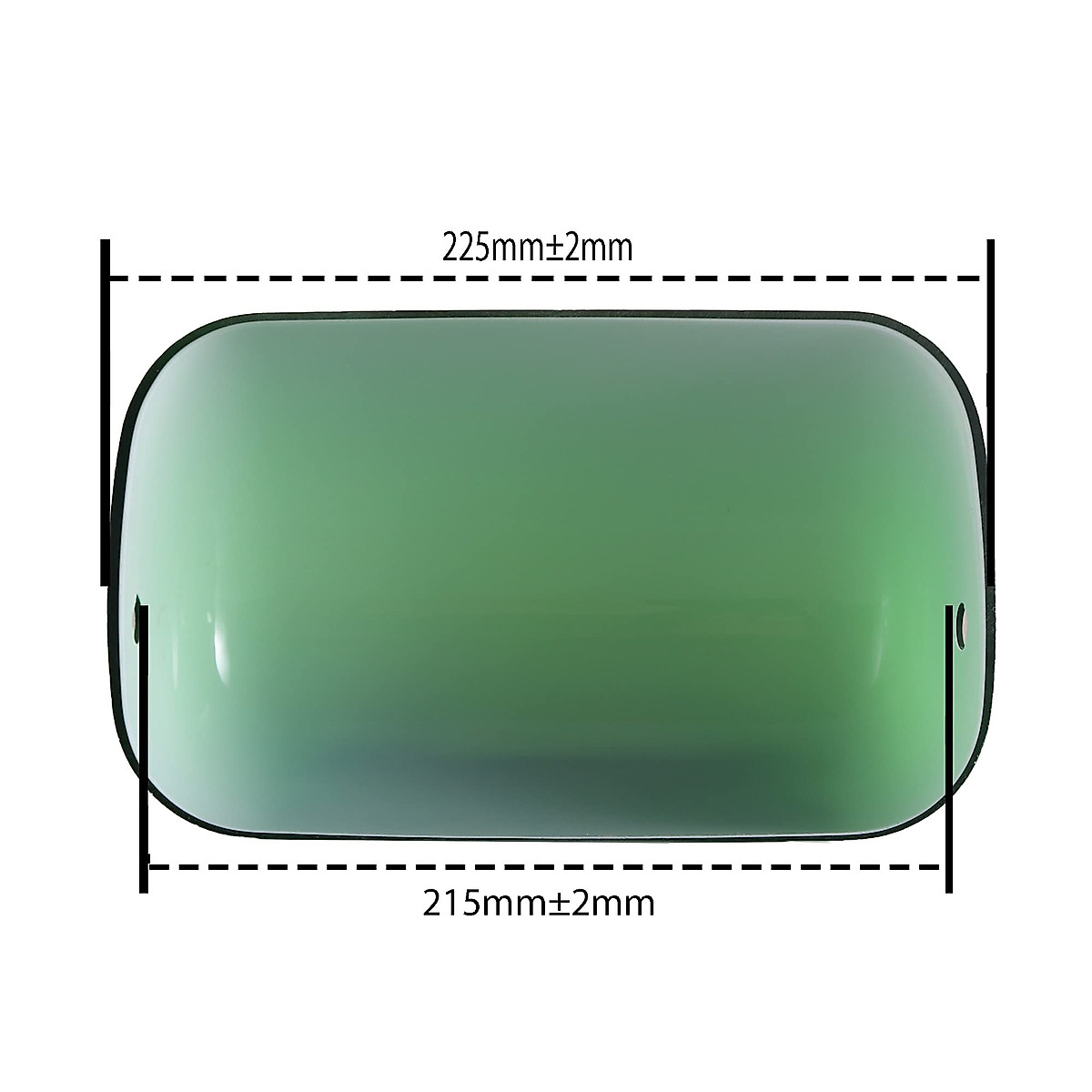 GoLuck Glass Bankers Lamp Shade Standard Replacement Lampshade(Green)