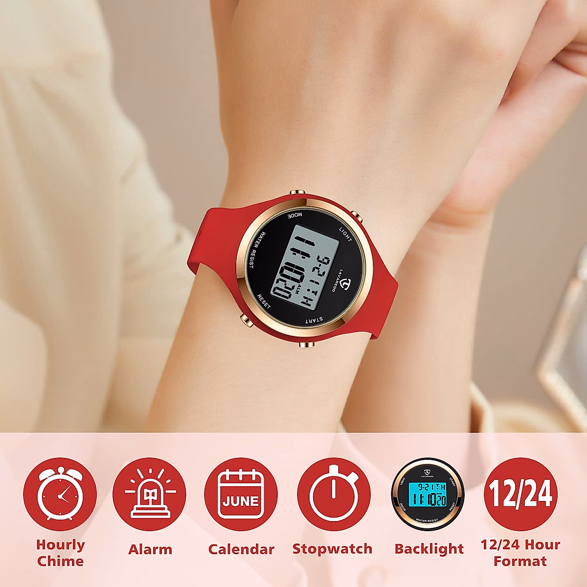 NN BEN NEVIS Watches for Women, Digital Watch Womens Outdoor Sport with Alarm/Stopwatch/Chronograph/Back Light, Gifts for Teen Girls/Women