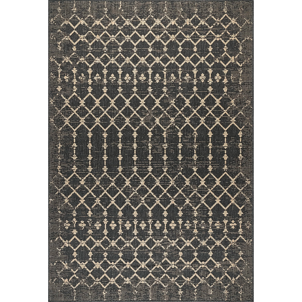 nuLOOM Grayson Moroccan Trellis Indoor/Outdoor Area Rug, 8x10, Charcoal