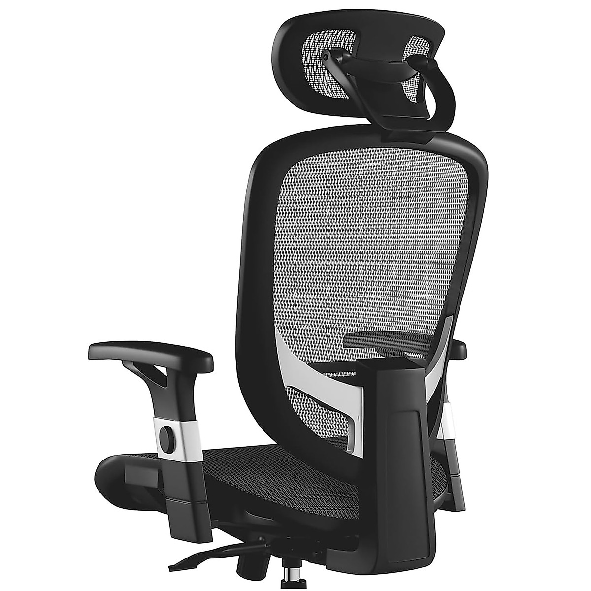 STAPLES Hyken Technical Task (Black, Sold as 1 Each) -Adjustable Breathable Mesh Material Provides Lumbar, arm and Head Support, Perfect Desk Chair for The Modern Office