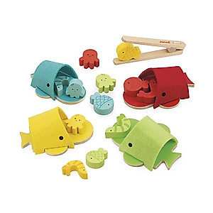 Janod - Whale Color-Sorting Game - 17-Piece Set - 2 Years + J08276