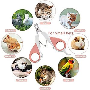 VOVIGGOL Cat Nail Clippers with Safety Guard and Sharp Angled Blade, Best Grooming Tool Cat Claw Trimmer Cat Scissors Pet Nail Clippers for Cats Kitten Puppy Rabbit Bird Ferret and Small Dog