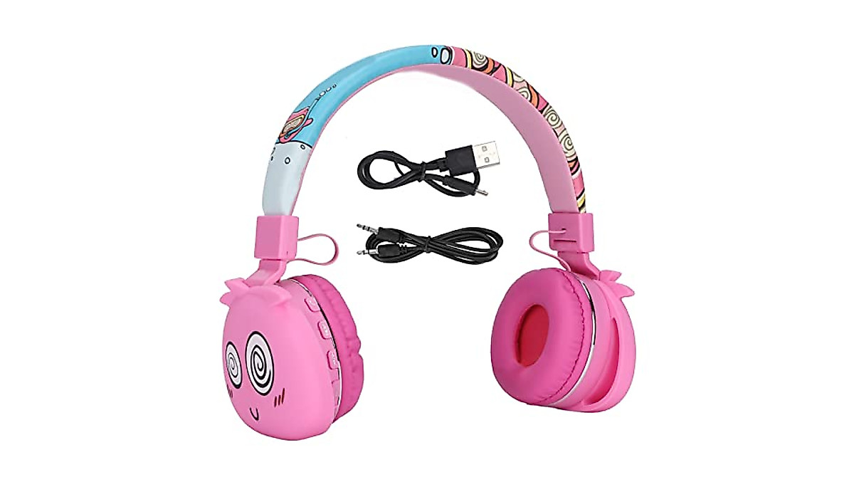 Kids Bluetooth Headphones with Noise Cancelling & Cartoon Design