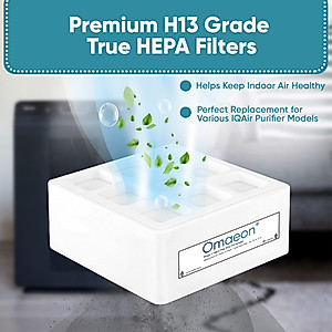 Omaeon Branded Grade H12/H13 True HEPA Replacement Filter Compatible with IQAir HyperHEPA HealthPro Series